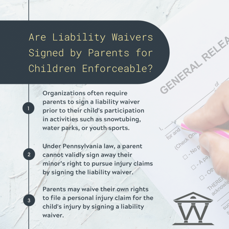 Are Liability Waivers for Children Enforceable When Signed by a Parent ...